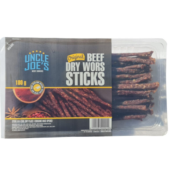 Original Beef Dry Wors Sticks 180g - Cool Goodies : Cool Goodies